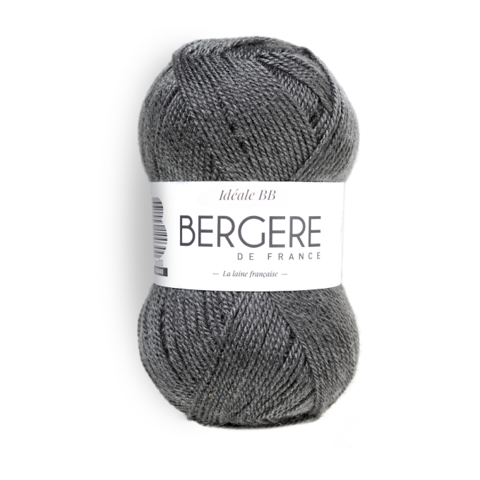 Pelote de laine Bergère de France idéal BB cendre N°11130