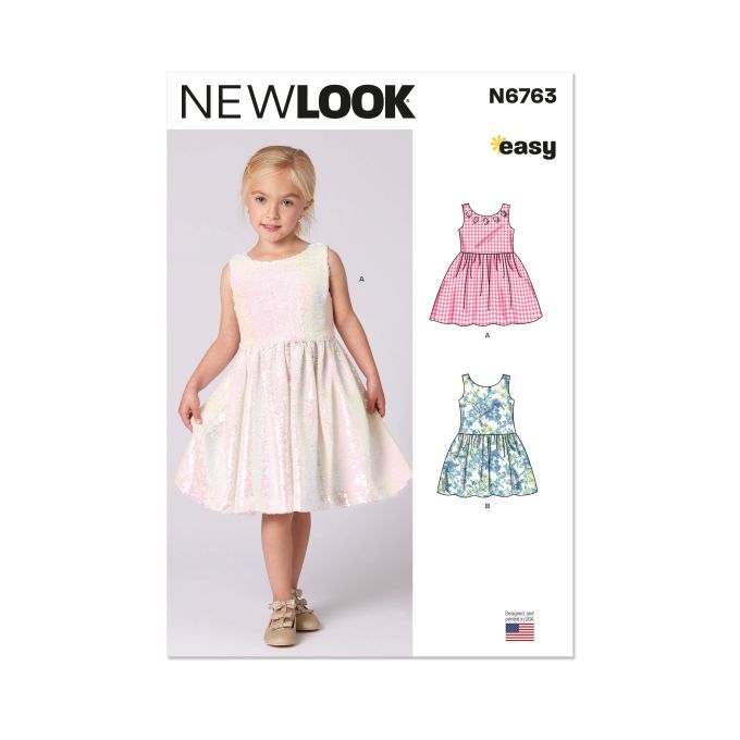Patron New Look N° 6763 robe fille
